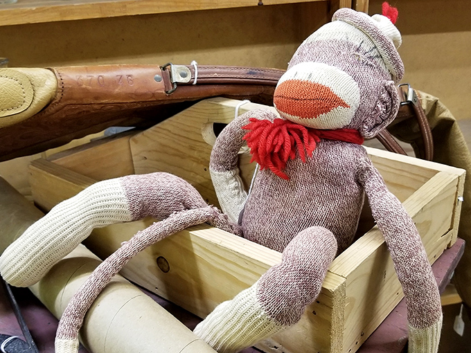 This sock monkey isn't just a toy; it's a handmade heirloom that's survived decades of childhood love to find its second act.