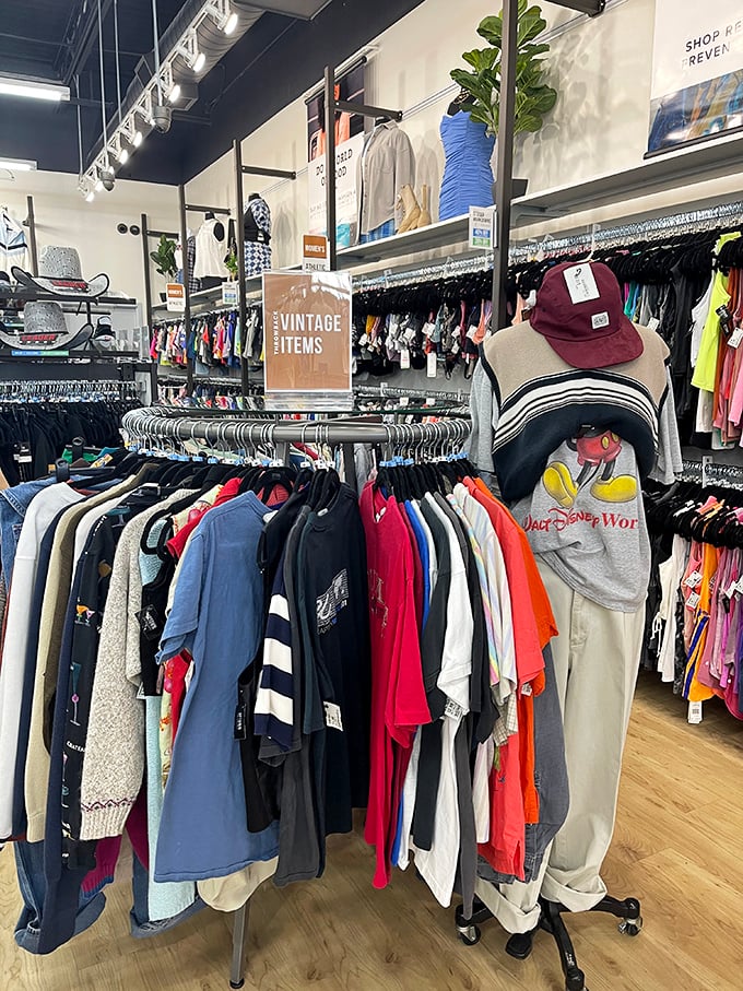 Vintage finds that bring nostalgia without the musty smell. That Disney World shirt has magical pricing to match!