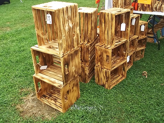 Rustic chic before it was trendy! These flame-kissed wooden crates would cost a fortune at urban boutiques but are bargain treasures here.