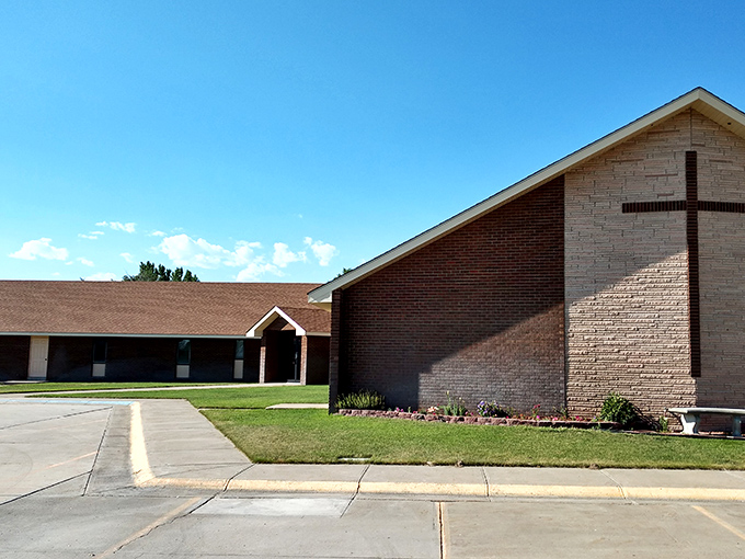 The Bayard Church of Christ's clean lines and thoughtful landscaping offer spiritual sanctuary in architectural form&mdash;a place of community gathering beyond Sunday services.