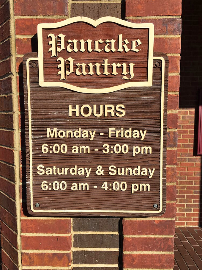 Early birds get the pancakes&mdash;doors open at 6am daily, giving you plenty of time to contemplate your pancake strategy.
