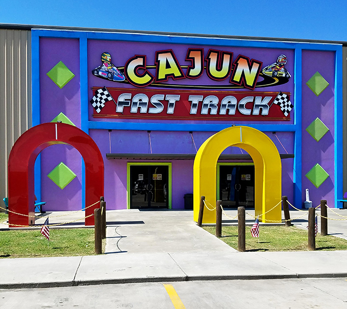 Cajun Fast Track brings rainbow-bright family fun to Breaux Bridge&mdash;because sometimes you need a break from all that crawfish peeling.