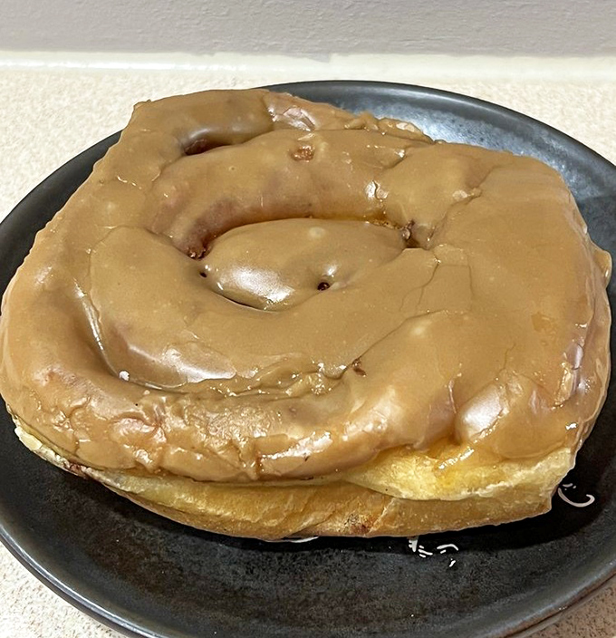 The Caramel Iced Persian: a spiral of dough that hypnotizes you into a state of pure bliss. Resistance is both futile and unnecessary.