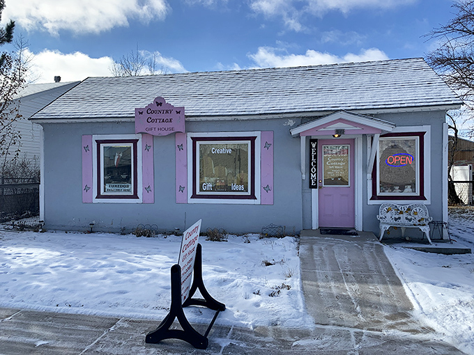The Country Cottage Gift House's cheerful pink trim signals what awaits inside &ndash; treasures your minimalist children will politely decline to inherit but that bring genuine joy now.
