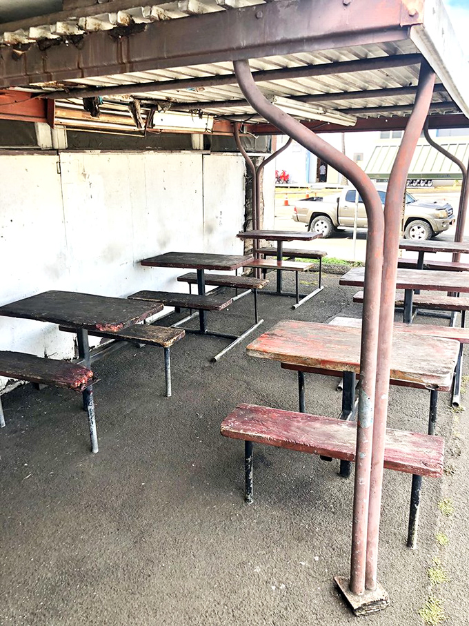 Weathered picnic tables that have hosted thousands of memorable meals. These aren't Instagram backdrops&mdash;they're history in wood form.