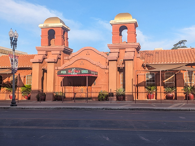 Don Vino's mission-style architecture houses Italian cuisine behind those terracotta towers &ndash; no passport required for this Mediterranean escape.