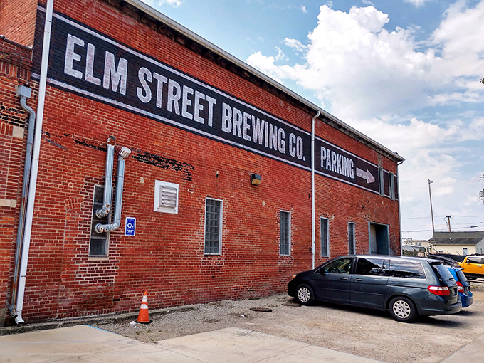 Elm Street Brewing Company's industrial-chic exterior hints at craft beer experiences that satisfy sophisticated palates without tapping out retirement accounts.