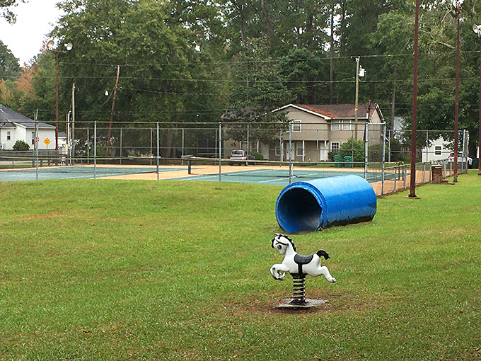 Gallagher Park's playground equipment stands ready for the original version of "screen time"&mdash;watching kids play through your own eyes.