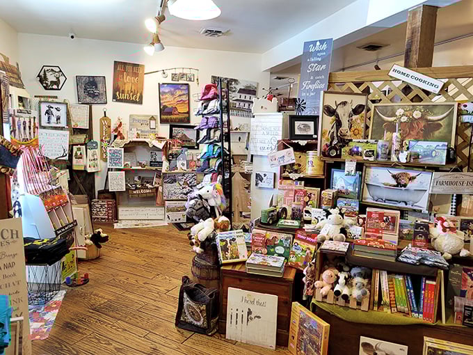 The gift shop corner&mdash;where you can browse while waiting for your table, or while contemplating whether to order that second slice of pie.