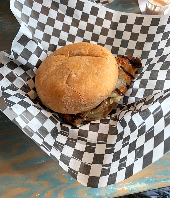 A burger that makes you wonder why you'd ever settle for fast food again. That toasted bun and melty cheese are sending all the right signals.
