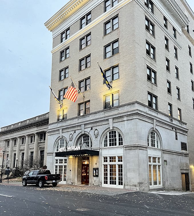 Hotel Morgan's stately presence anchors downtown with old-world elegance, offering accommodations that remember when service was an art form.