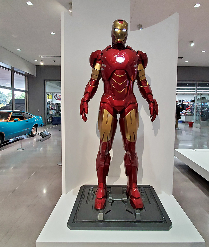 Even Tony Stark would approve of this Iron Man display, where superhero technology meets automotive engineering in a perfect pop culture crossover.