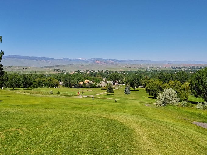 Lander Golf Course proves that nature is the ultimate landscape architect, with rolling greens set against the Wind River Mountains' majestic backdrop.