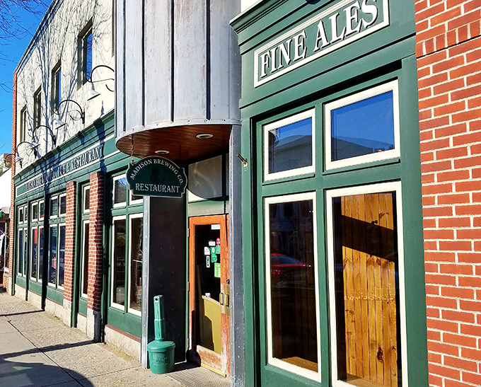 Madison Brewing Company's storefront promises what Vermont does best &ndash; craft beer with character in a building that's seen a century of stories.