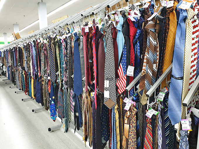 Tie one on without breaking the bank. This necktie collection spans decades of boardroom fashion, from power red to whimsical patterns.