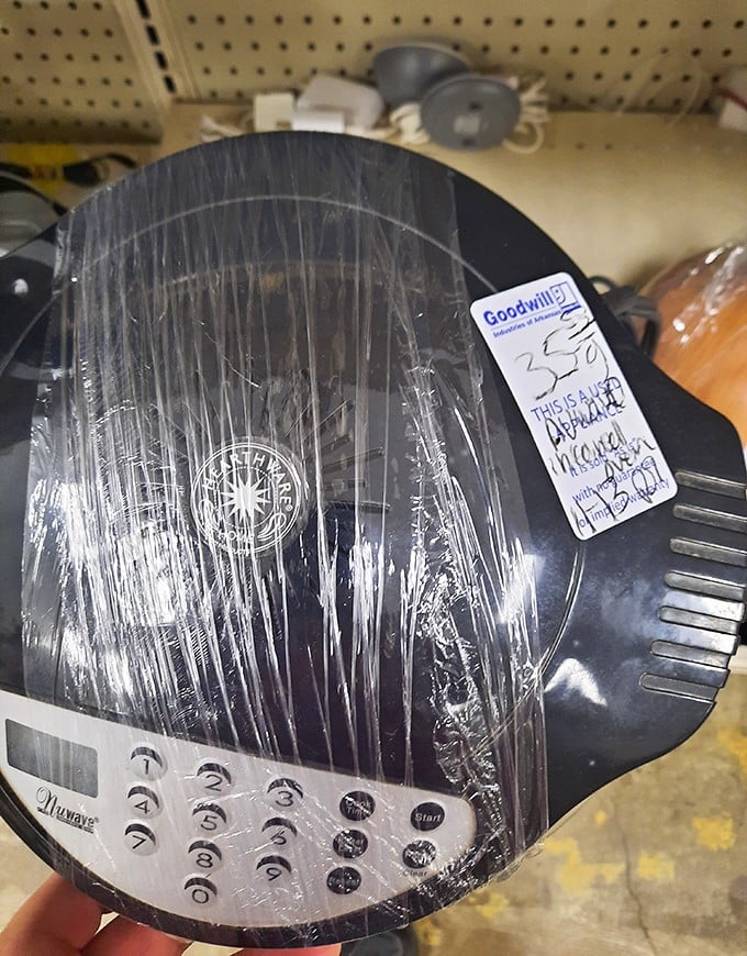 Kitchen appliance archaeology at its finest. This infrared oven might be the best $5 investment since sliced bread&mdash;which it can probably toast.