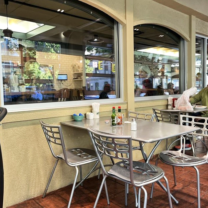 Outdoor seating: where you can enjoy your breakfast while contemplating why all meals can't be this good.