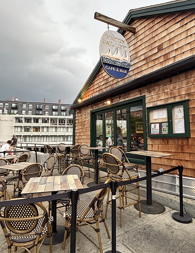 Outdoor seating where harbor breezes enhance every bite. The kind of patio that makes you wonder why you ever eat indoors.