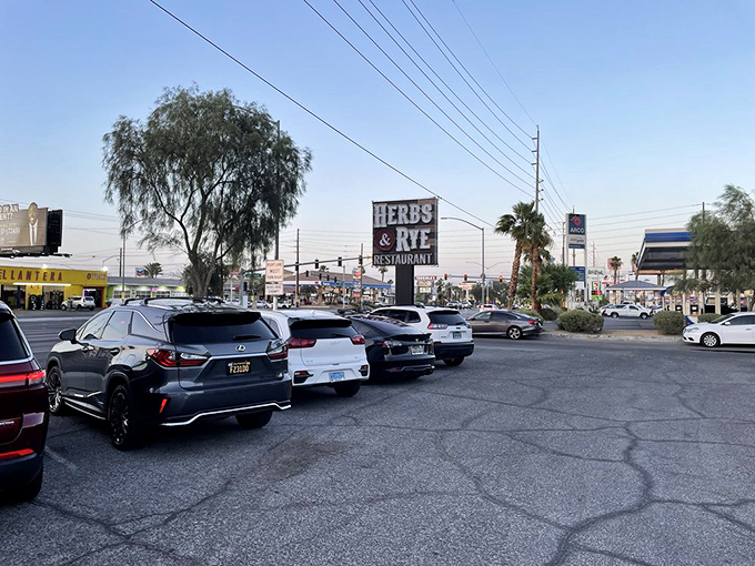 The packed parking lot serves as Vegas's worst-kept secret—when locals are willing to hunt for parking, you know the food inside is worth it.