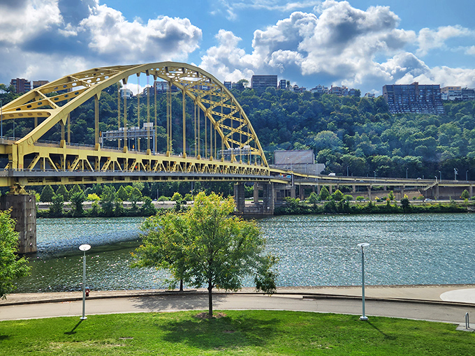 Point State Park's iconic fountain marks where three rivers meet, creating a gathering place as refreshing as Pittsburgh's affordable lifestyle.