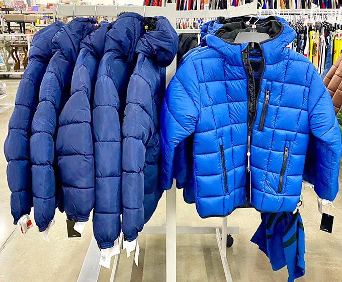 Winter armor that combines marshmallow puffiness with serious warmth. New Hampshire January doesn't stand a chance against these blue beauties.