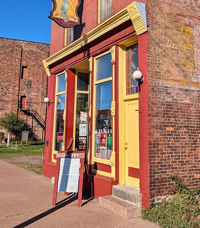 Shute's 1890 Saloon's colorful facade promises the kind of character that makes small towns absolutely unforgettable.