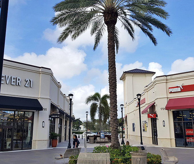 Tanger Outlets offers retail therapy between antique shops, because variety is the spice of shopping life.