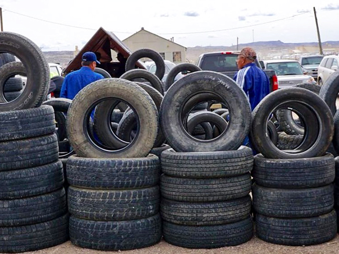 Yes, even tires—because at this market, you can literally find everything from jewelry to automotive essentials.