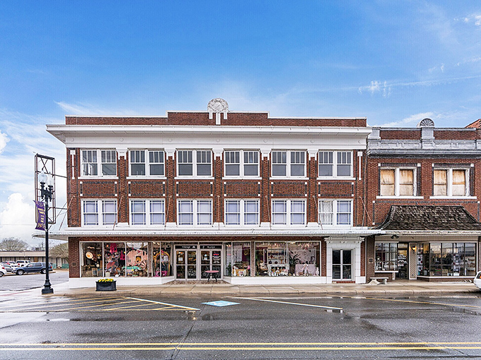 Treasure City Market's classic brick facade houses local wares in a building that's witnessed generations of DeRidder residents coming and going through its doors.