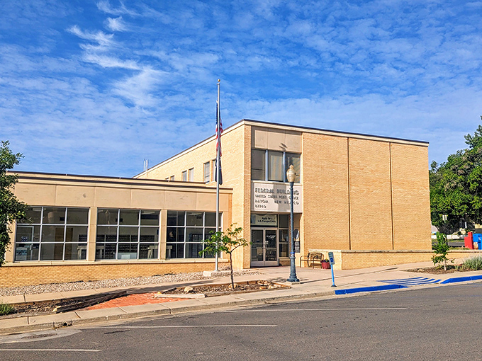 Raton's Post Office stands as a sturdy reminder of community connection. Where else can you mail a letter and catch up on local gossip for under a dollar?