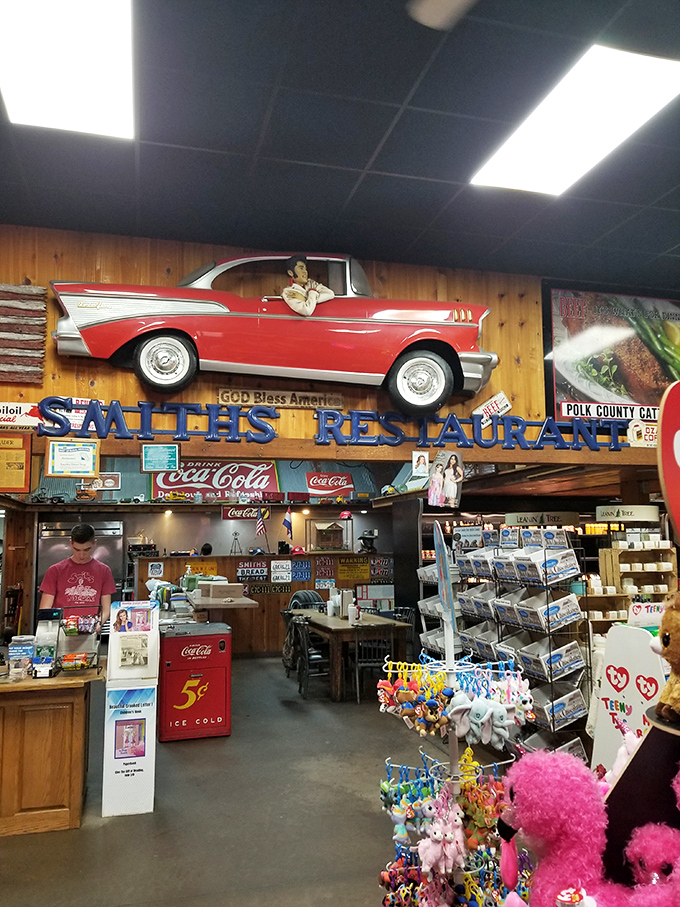 That vintage Chevy mounted on the wall isn't just decoration &ndash; it's a time machine to when diners were the social media of their day.