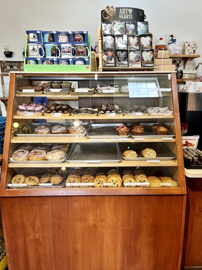 The display case that launched a thousand diet exceptions. These pastries aren't just baked&mdash;they're engineered to make willpower disappear faster than daylight in December.