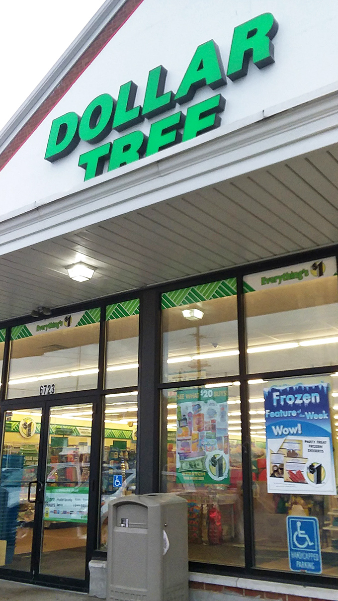 The entrance to Cleveland's temple of thrift, where the promise of affordable treasures awaits just beyond those automatic doors.