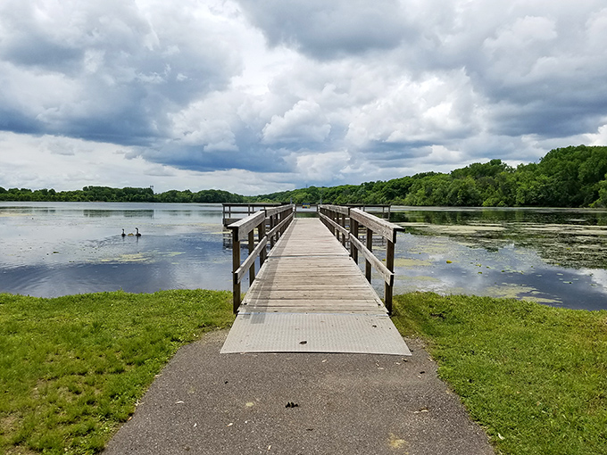 This wooden pier stretches toward adventure across waters that have witnessed centuries of Minnesota history, inviting modern explorers to join the story.