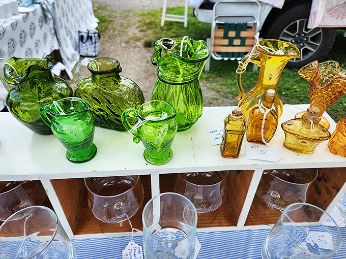 Colored glass that transforms ordinary windowsills into magical light shows. Collecting these is less hobby, more beautiful addiction.