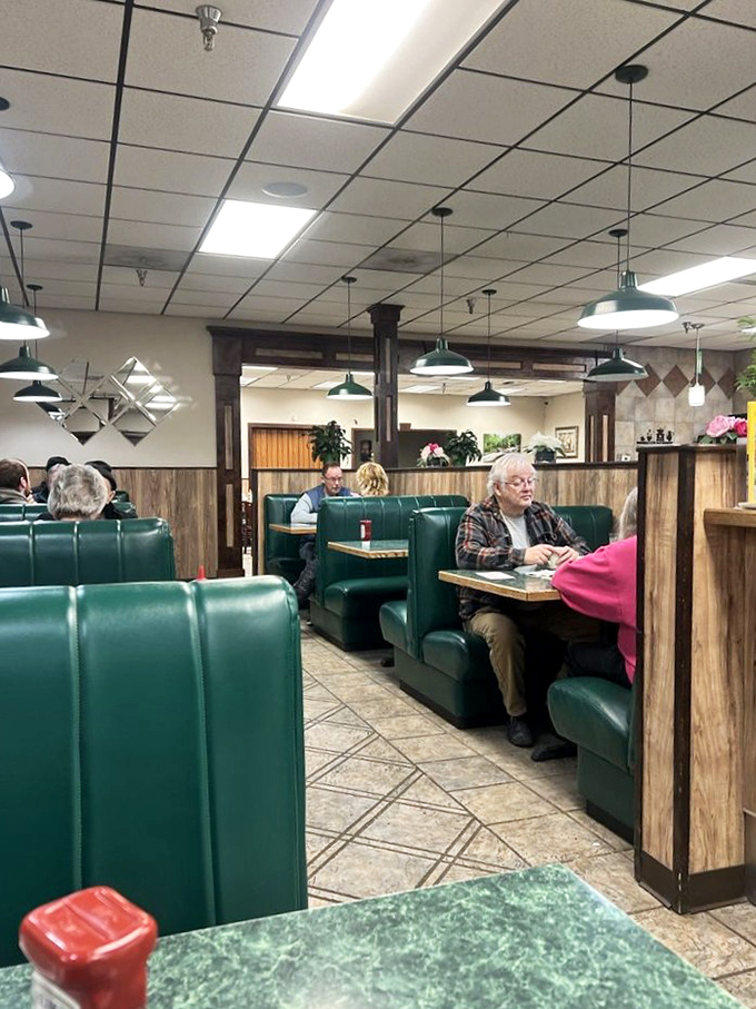 Green booths that have cradled generations of Alaskans through countless meals, conversations, and coffee refills. Comfort in every corner.