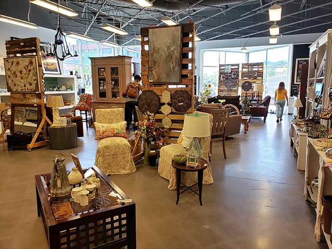 Living room vignettes staged with such care you'll find yourself mentally measuring your space while calculating the gas mileage home.