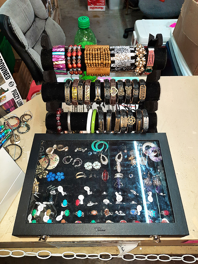 Jewelry displays showcase treasures waiting for their next chapter. That perfect ring might have decades of stories&mdash;and it's just waiting to add yours.