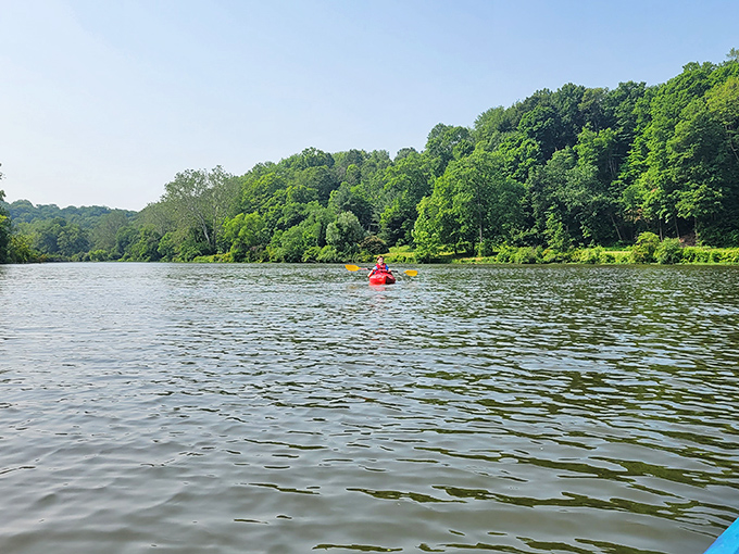 Kayaking these tranquil waters offers the perfect social distancing activity—just you, your paddle, and enough natural beauty to fill your phone's camera roll.