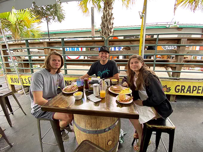 Outdoor dining where the food matches the smiles&mdash;abundant, satisfying, and authentically Floridian without trying too hard.