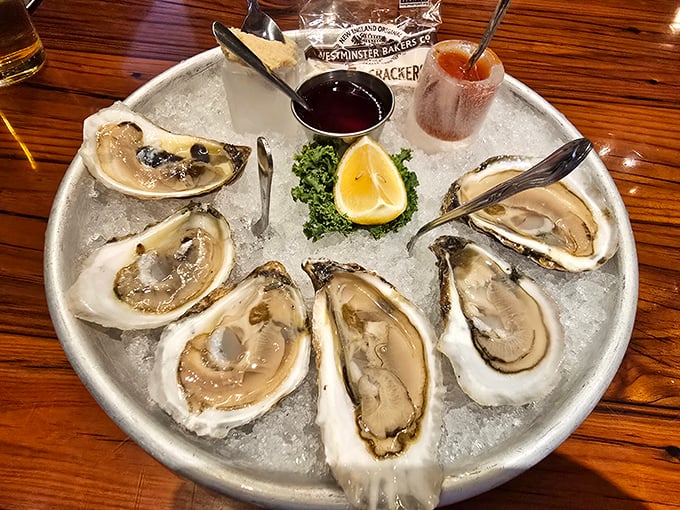 Oysters on ice&mdash;briny treasures from local waters that taste like the ocean decided to send its very best.