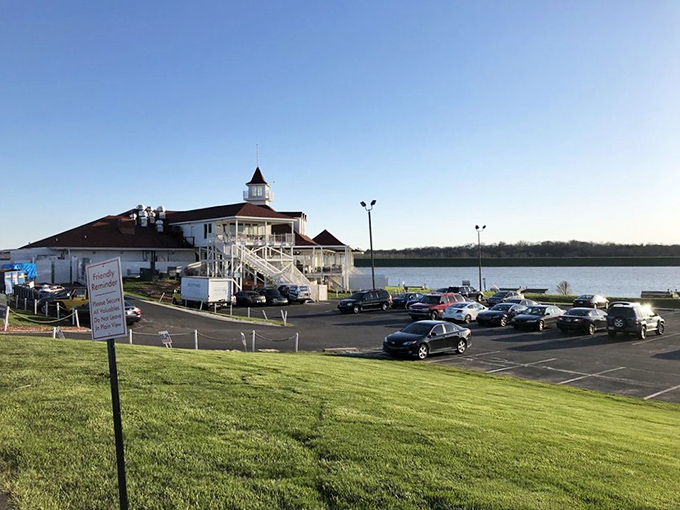 The approach to Rick's builds anticipation like the opening notes of your favorite song. That lighthouse tower isn't just decoration&mdash;it's a beacon calling hungry travelers home.