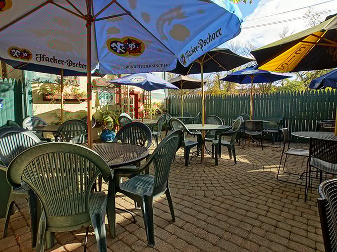 The patio offers a breath of fresh air and the perfect setting for that "one more pint" that somehow turns into three.