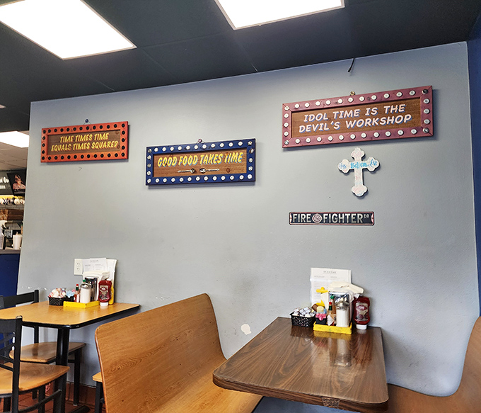 Wall wisdom at Tic-Toc reminds diners that good food takes time&mdash;a philosophy worth embracing when breakfast is this satisfying.