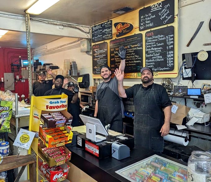 The smiles behind the counter tell you everything. These folks know they're making something special, and they're happy to share it.