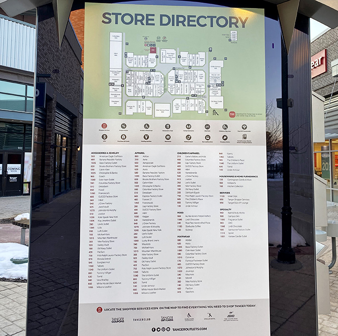 The store directory isn't just a map—it's your strategic battle plan for conquering maximum discounts with minimum backtracking.
