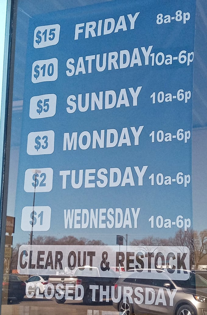 The pricing schedule that drives the frenzy&mdash;a countdown to savings that transforms Wednesday's shopping into a competitive sport worth planning your week around.