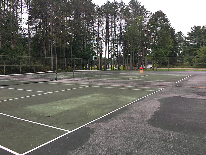Tennis courts nestled among towering pines prove that Smethport takes recreation seriously, offering residents country club amenities without the country club attitude or membership fees.