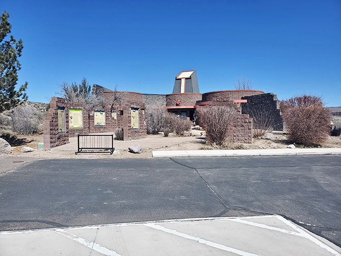 The visitor center's architecture thoughtfully echoes the surrounding landscape. Form following function with a side of desert aesthetic.