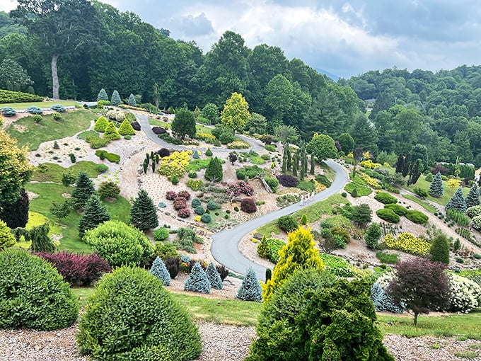 Gardens that cascade like a botanical waterfall &ndash; Arborcrest's landscaped masterpiece proves that mountain folks know how to paint with plants.